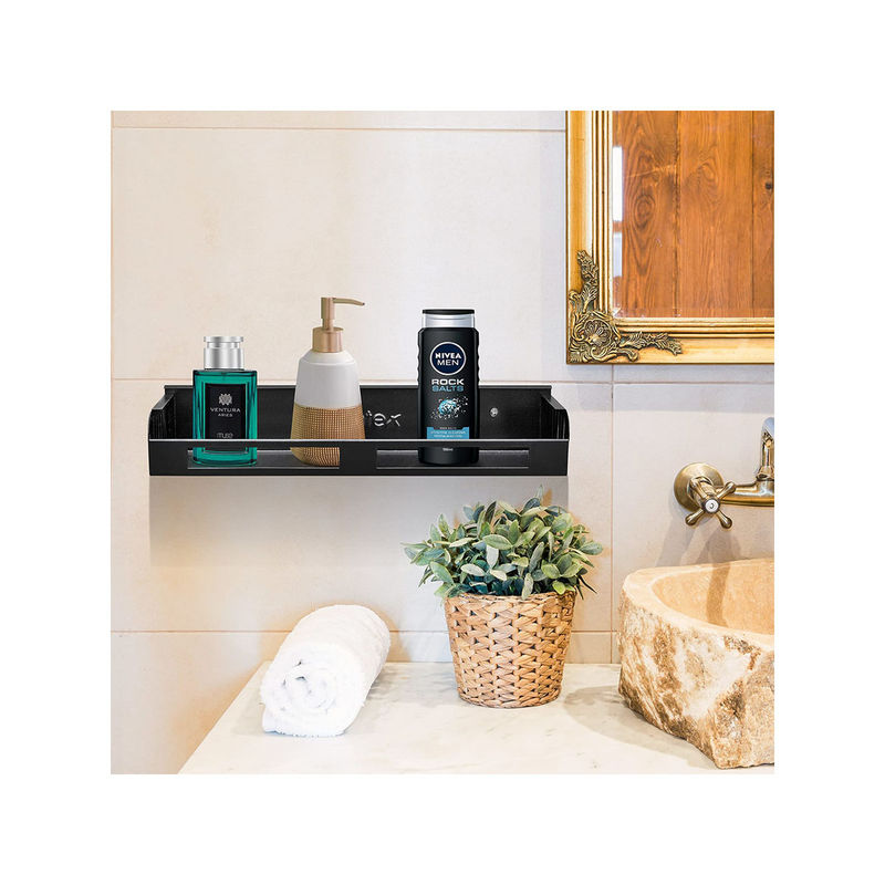 Buy Plantex Gi Metal Bathroom Shelf-Kitchen Shelf (Black) Online