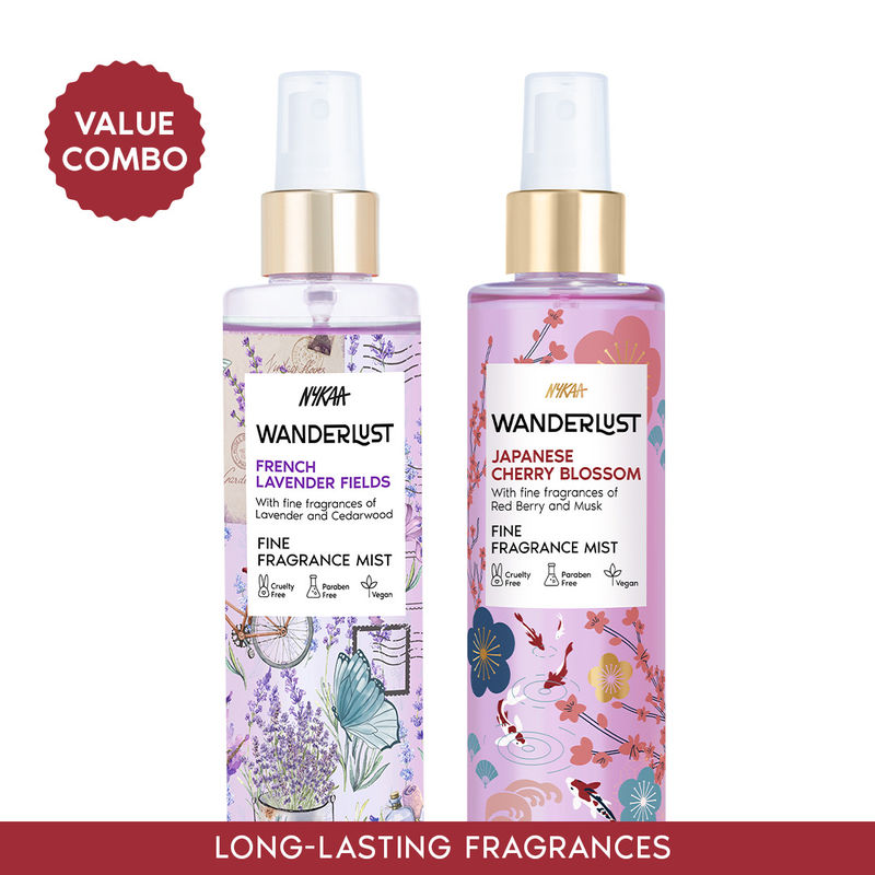 Buy Wanderlust Best Sellers Floral Body Mist Combo - Japanese Cherry ...