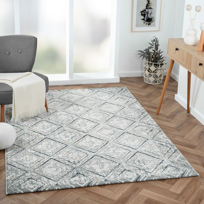 Buy OBSESSIONS Anti-static Polypropylene Machine Made Carpet , Grey Online