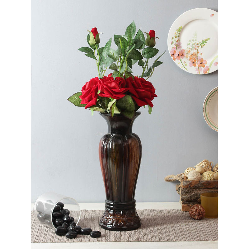 Buy Fourwalls Artificial Beautiful Single Velvet Rose Stick (45 cm Tall ...