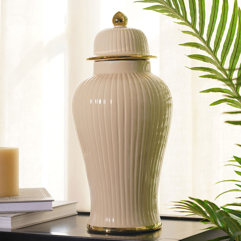 Buy Pure Home + Living Glam Large Beige Urn Online