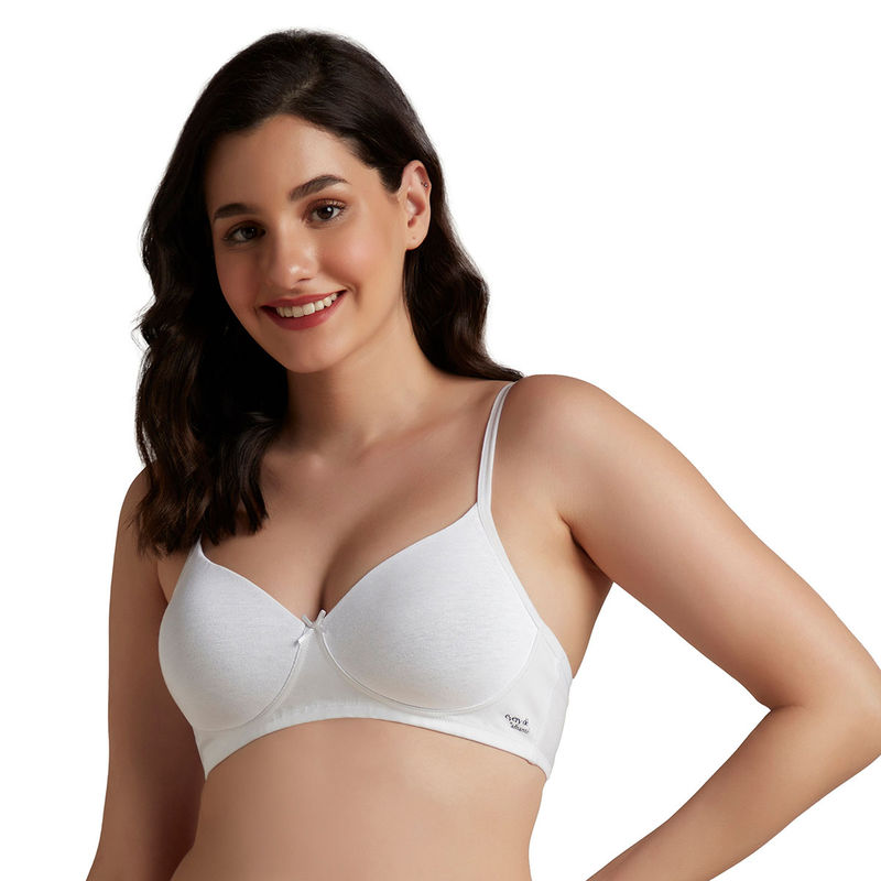 Buy Amante White Padded Non-Wired Simply Soft T-Shirt Bra Online