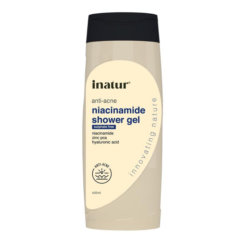 Buy inatur Niacinamide Shower Gel , For Acne Free & Clear Skin Body ...