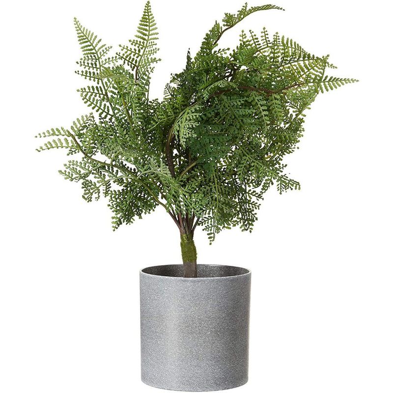 Buy Fourwalls Artificial Soft Touch Fern Bonsai Potted Plant Online
