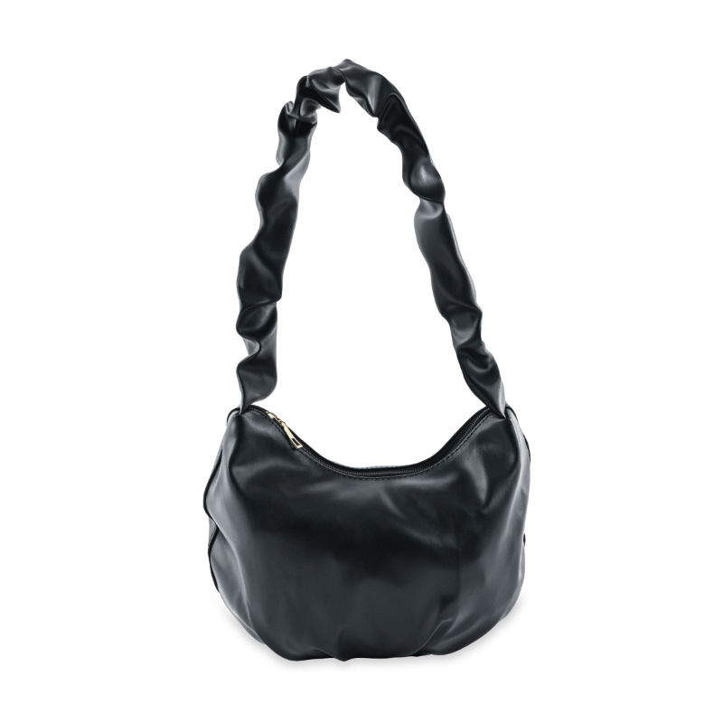 Buy NUFA Soft Pleated Black Shoulder Bag Online