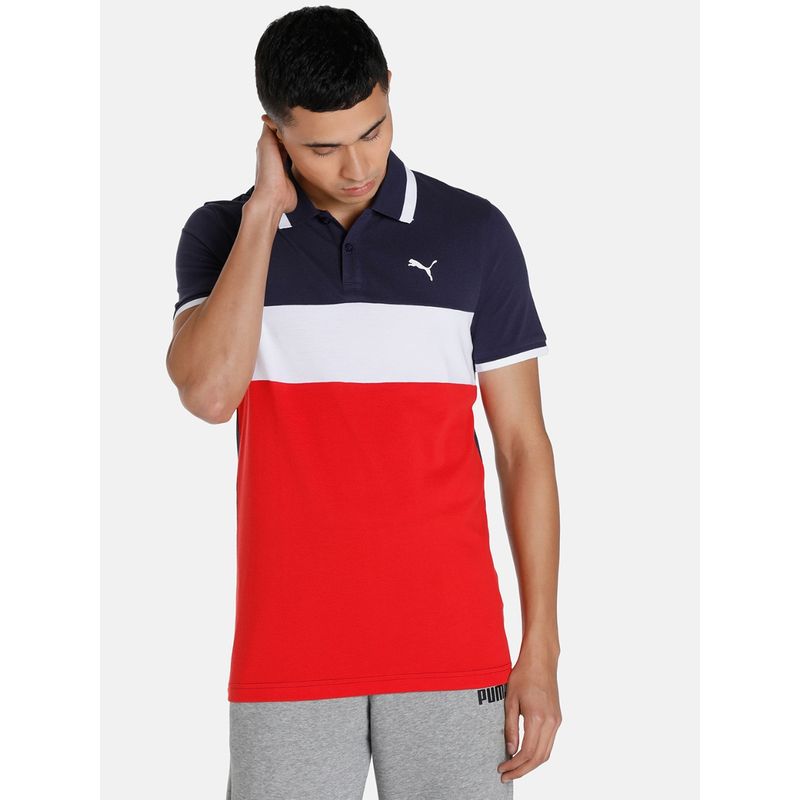 Buy Puma Colorblock Mens Blue T-shirt Online