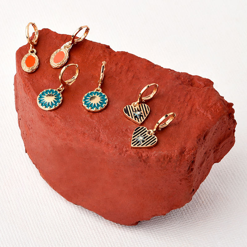 Buy Accessorize London Women's MultiSet of 3 Enamel Charms Hoops ...