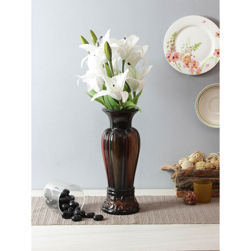 Buy Fourwalls Artificial Real Touch Lily Flower Bunch for Home Decor (5 ...