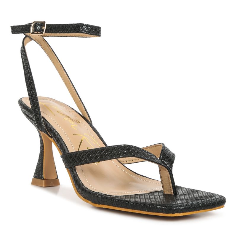 Buy London Rag Ankle Strap Thong Sandals In Black Online