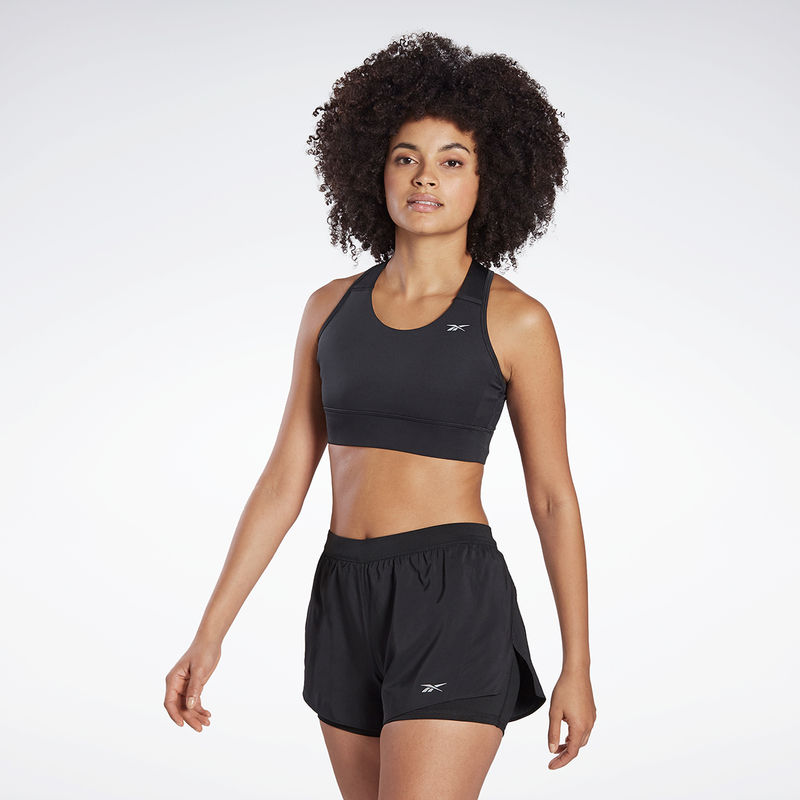 Buy Reebok Re Bra Black Solid/plain Running Bra Online