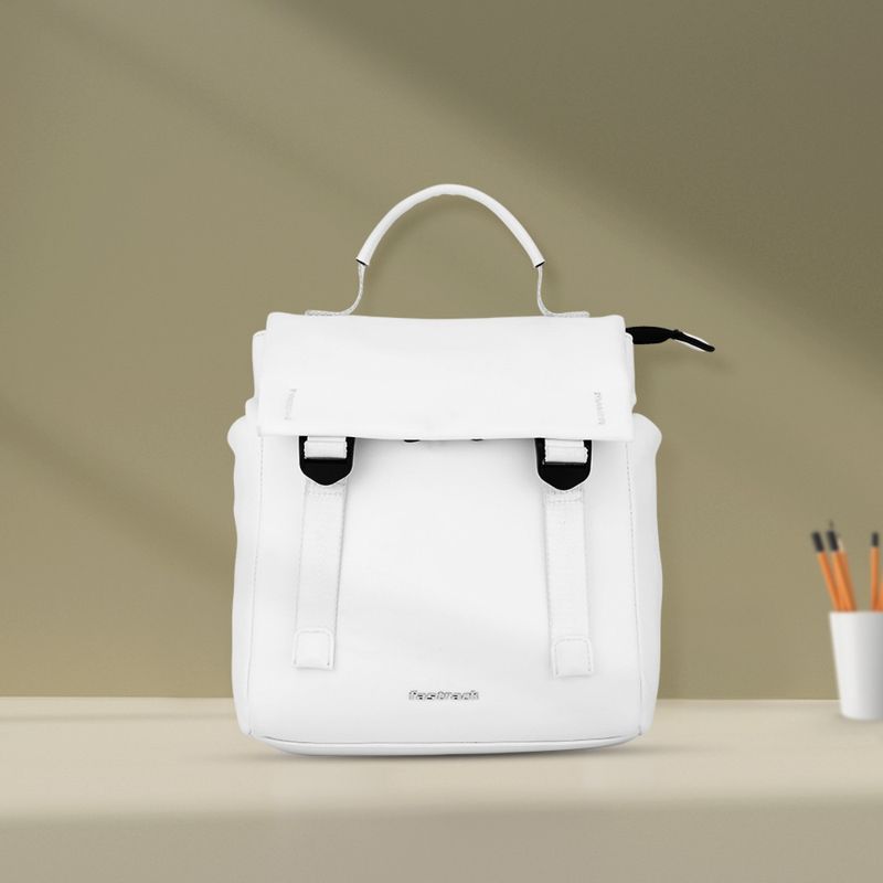 Buy Fastrack Women Solid Optic White Backpack (M) Online