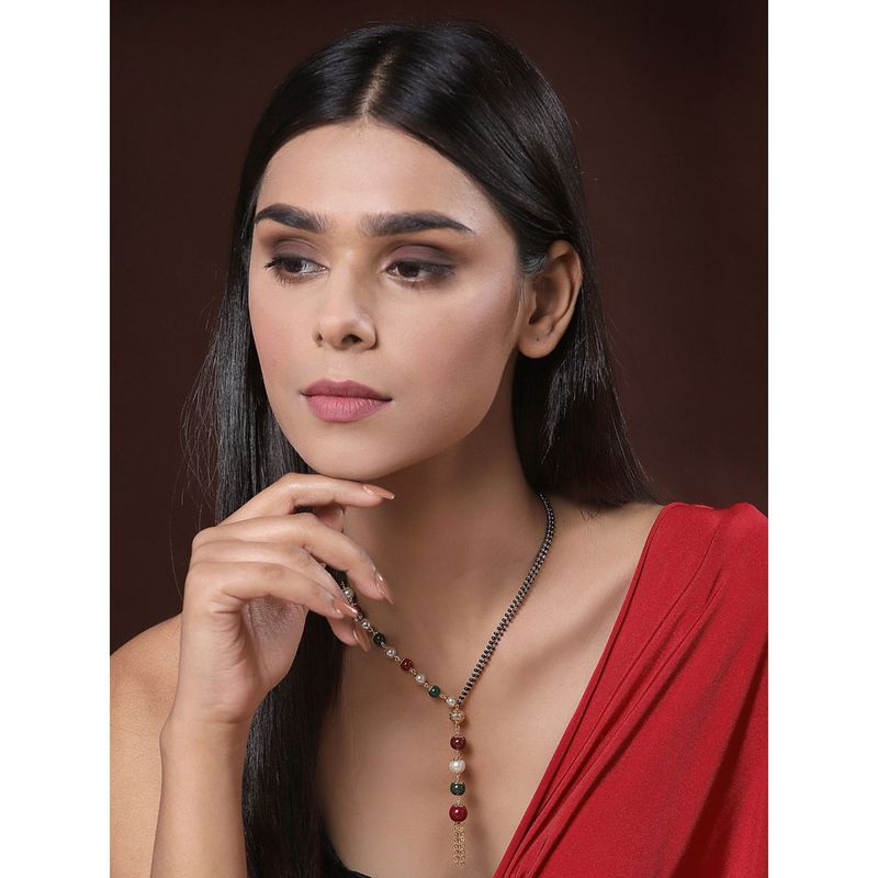 PANASH Gold-Plated Red Green Beaded Mangalsutra: Buy PANASH Gold-Plated ... PANASH Gold-Plated Red Green Beaded Mangalsutra: Buy PANASH Gold-Plated ...