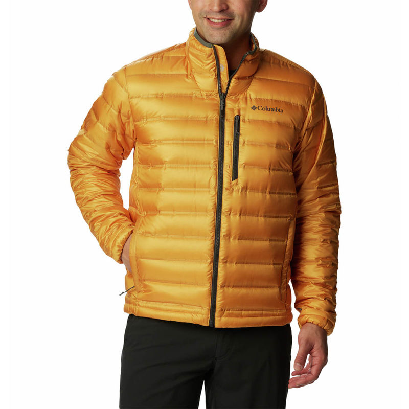 Buy Columbia Mens Yellow Pebble Peak Down Full Sleeve Trekking Hiking ...