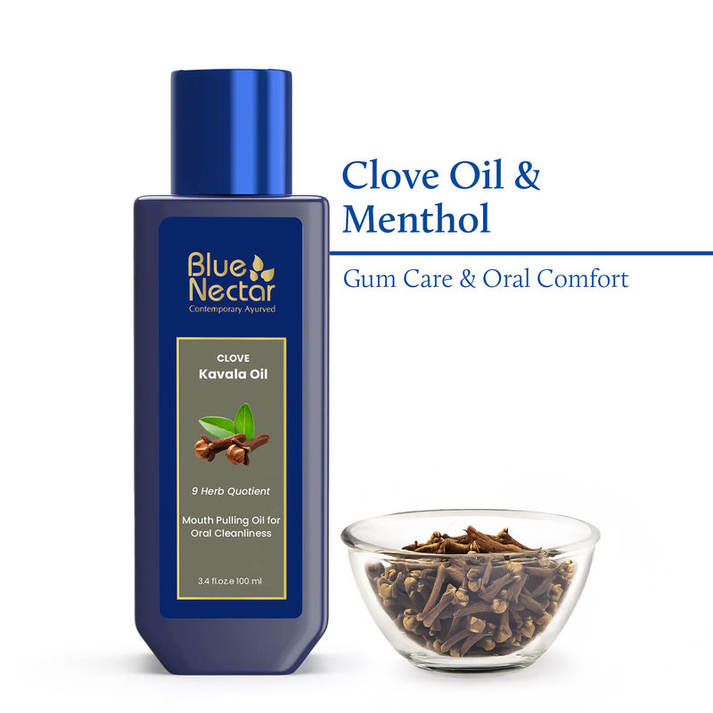 Buy Blue Nectar Clove Oil Pulling, Ayurvedic Mouthwash with Coconut Oil ...