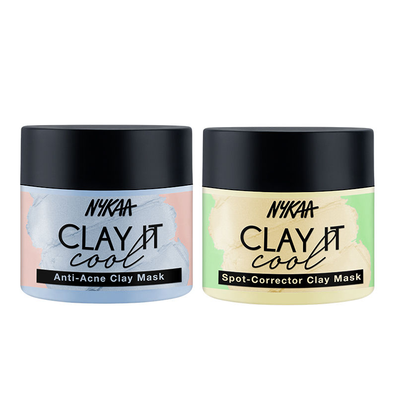 Buy Nykaa Naturals Clay It Cool Anti- Acne Clay Mask + Spot Corrector ...