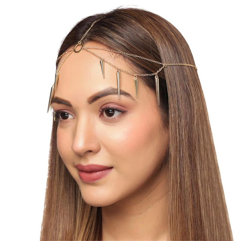 Buy Yellow Chimes Gold Plated Multi Layer Head Chain Online