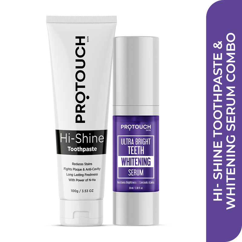 Buy Protouch Hi- Shine Toothpaste & Whitening Serum Combo Online