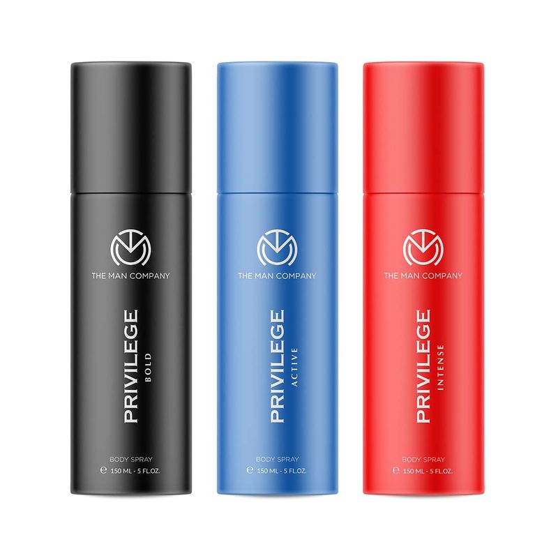 Buy The Man Company Privilege Deodorants For Men - Active, Bold ...