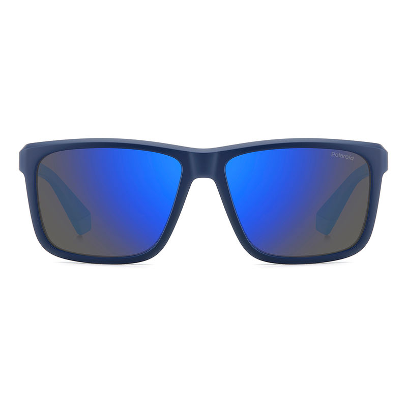 Buy Polaroid Men Blue Rectangle Full Rim Sunglasses (58) Online
