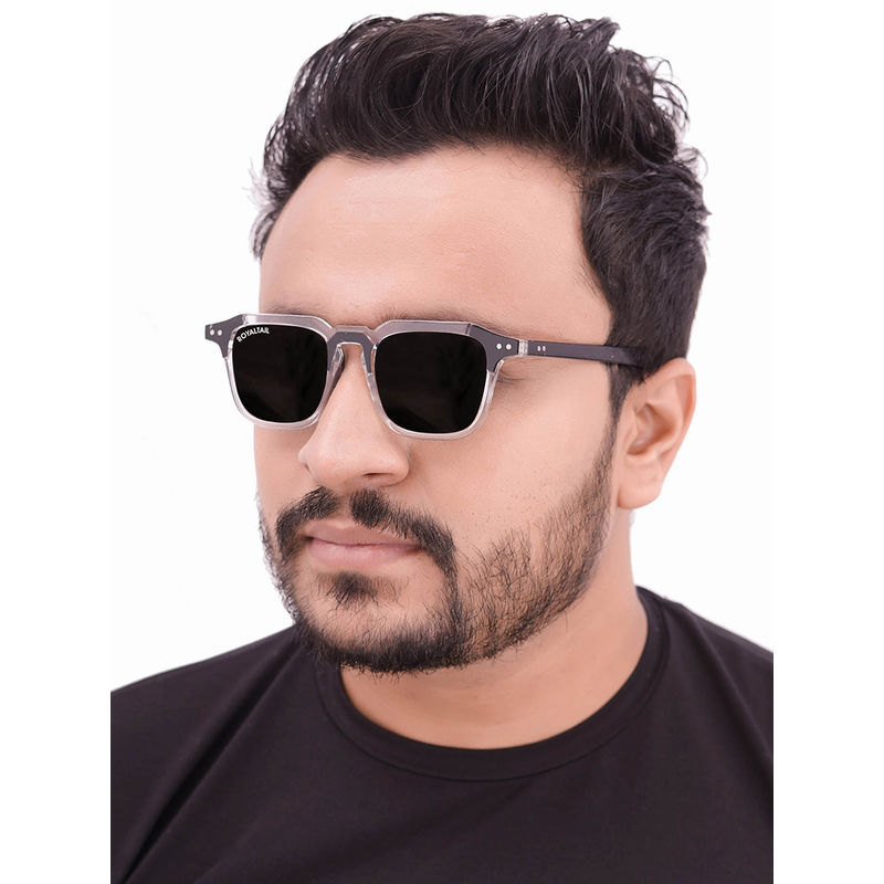 Buy ROYALTAIL Unisex Black Glass and Black Frame Square Kingsman-01 ...