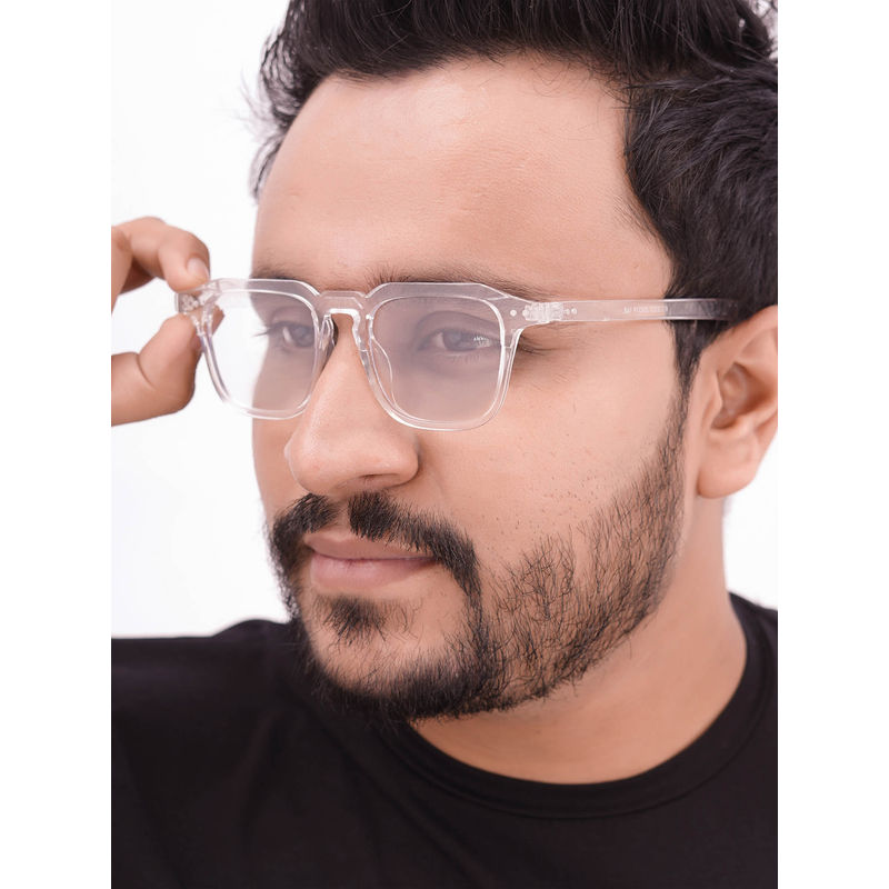 Buy ROYALTAIL Unisex Clear Glass and Frame Square Kingsman-03 Series ...