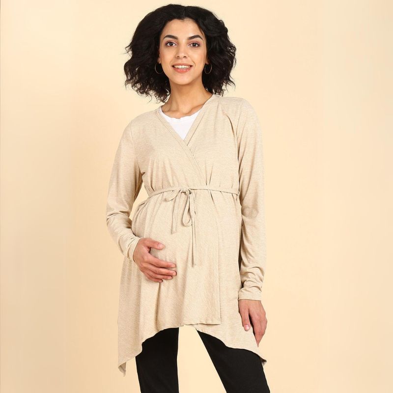 Buy Zelena Pregnancy and Postpartum Maternity Feeding V Neck Polyester ...