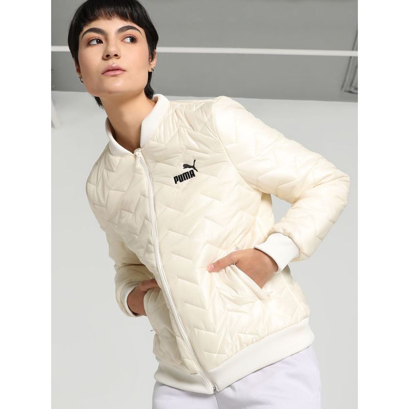 Puma Bomber Women Cream Jacket: Buy Puma Bomber Women Cream Jacket ...