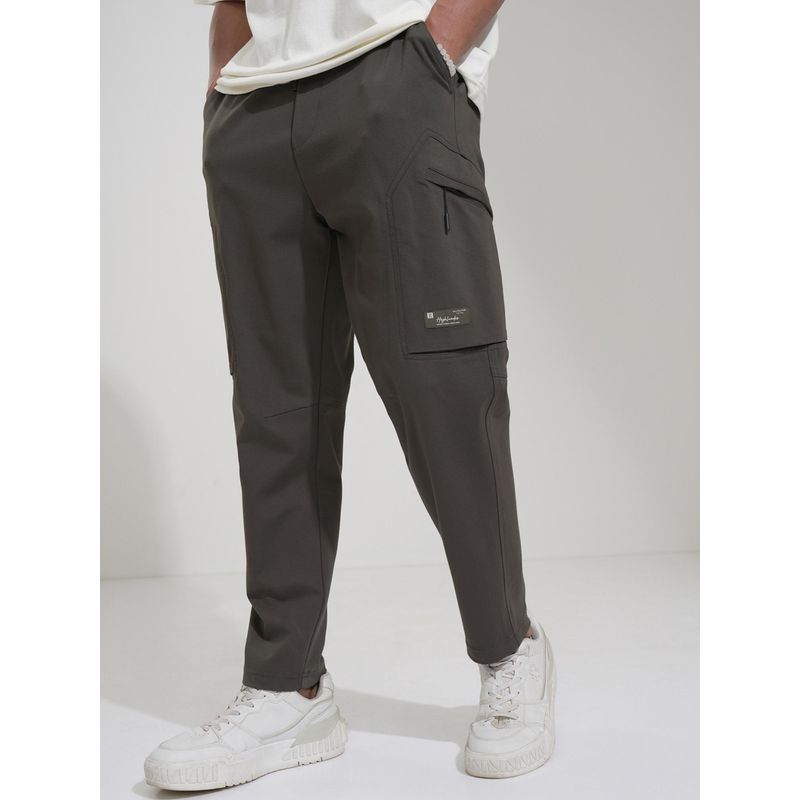 Buy HIGHLANDER Men Solid High-Rise Joggers Trackpants Online