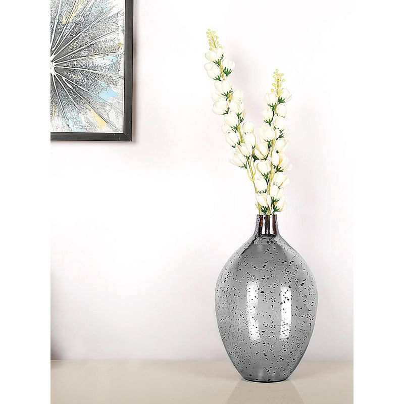 Buy HomeTown Diva Glass Vase In Black Online