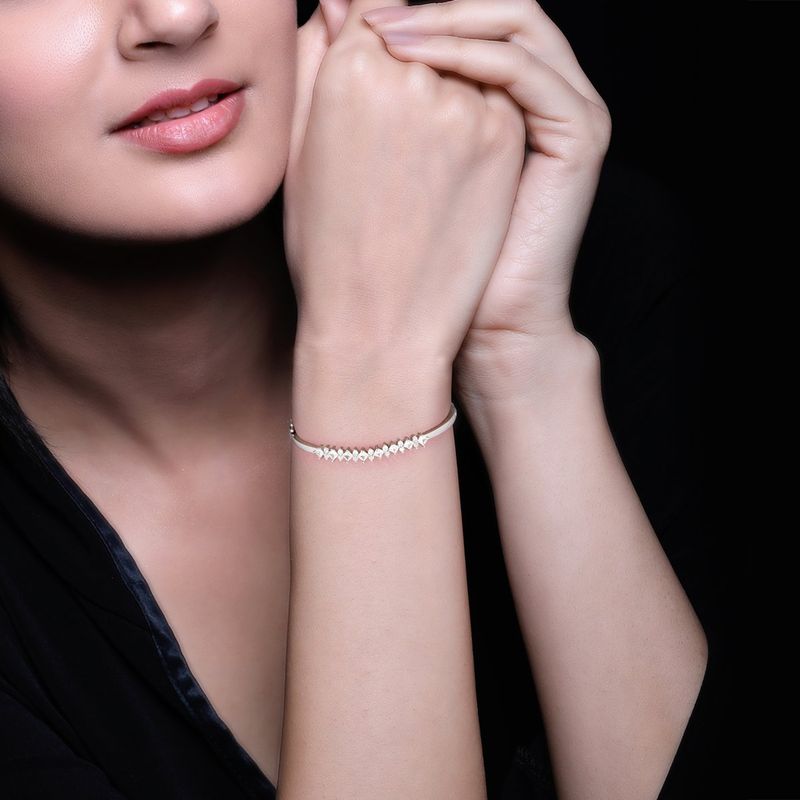 Buy GIVA Sterling Silver Studded Zircon Elegance Bracelet for Women and Girls Online