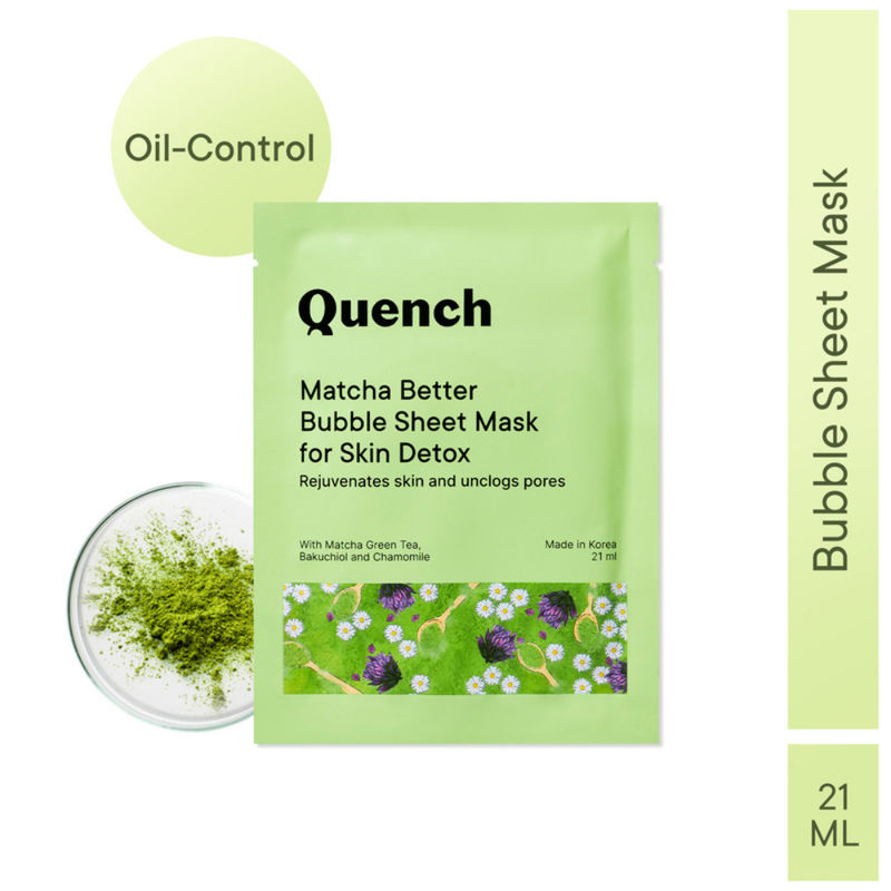 Buy Quench Korean Bubble Sheet Mask with Matcha Green Tea Online