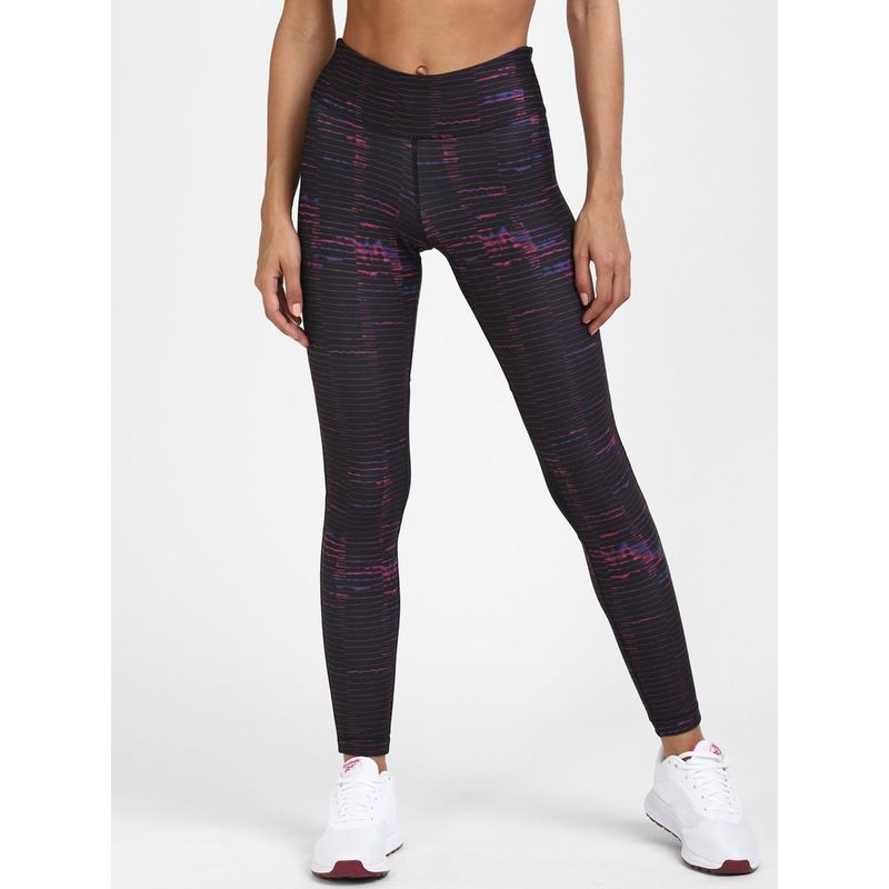 Buy Reebok Ts Run Lux Bold Tight-aop Black Running Tights Online