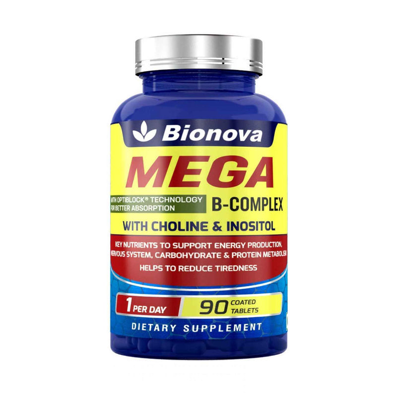 Buy Bionova Mega B Complex Tablets, Vitamin B Supplement & Energy ...