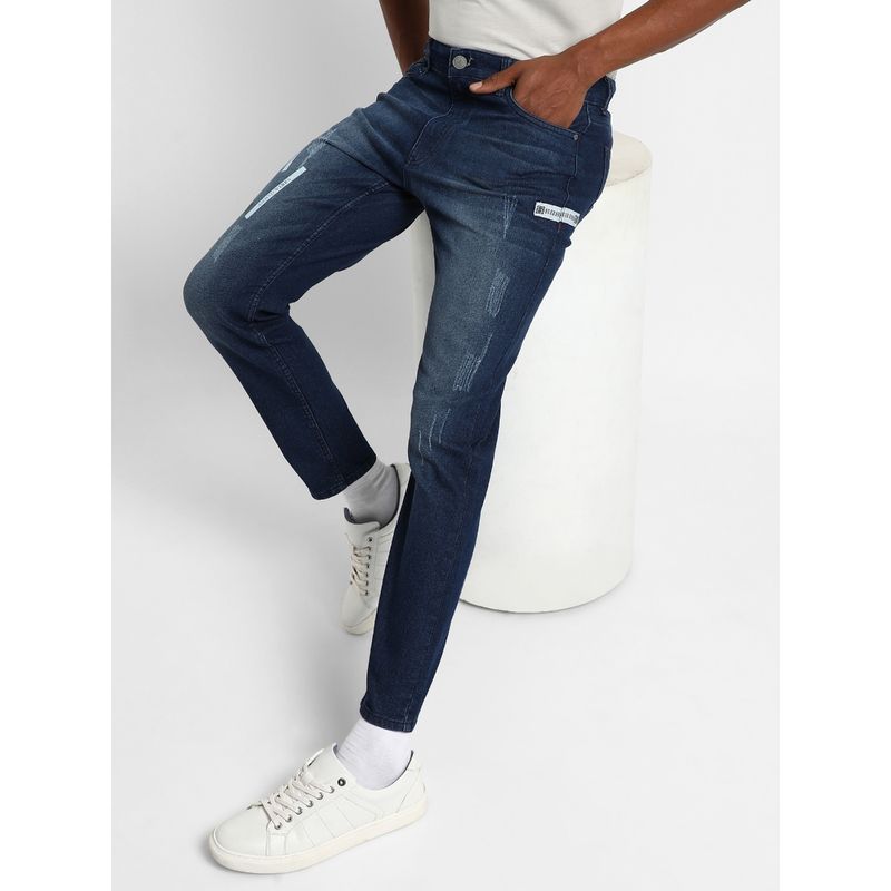Buy Campus Sutra Mens Classic Blue Dark Washed Regular Fit Denim Jeans ...