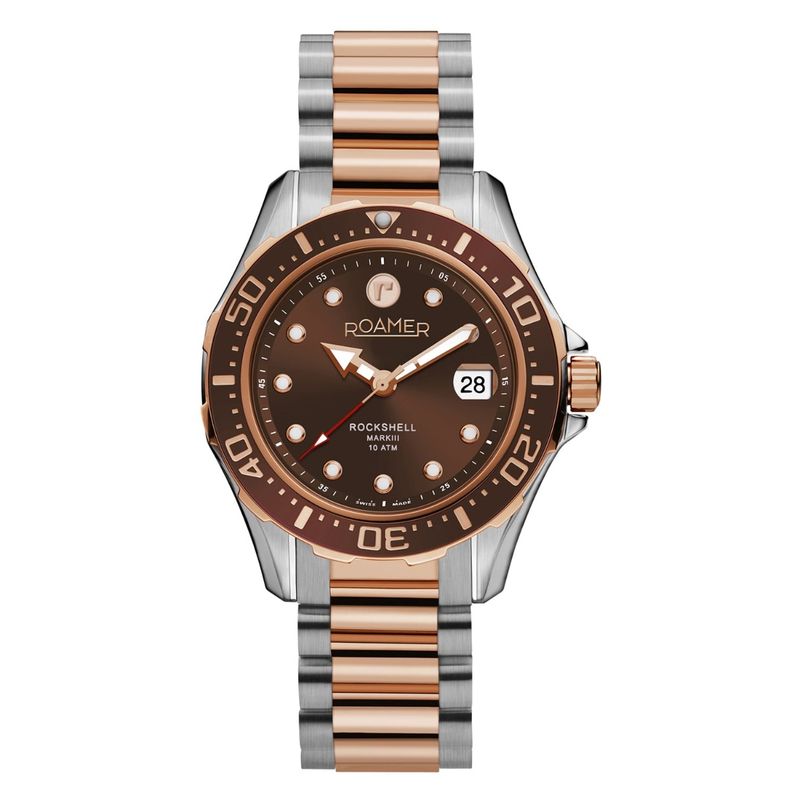 Buy Roamer Rockshell Mark Iii Automatic Brown Round Dial Mens Watch ...