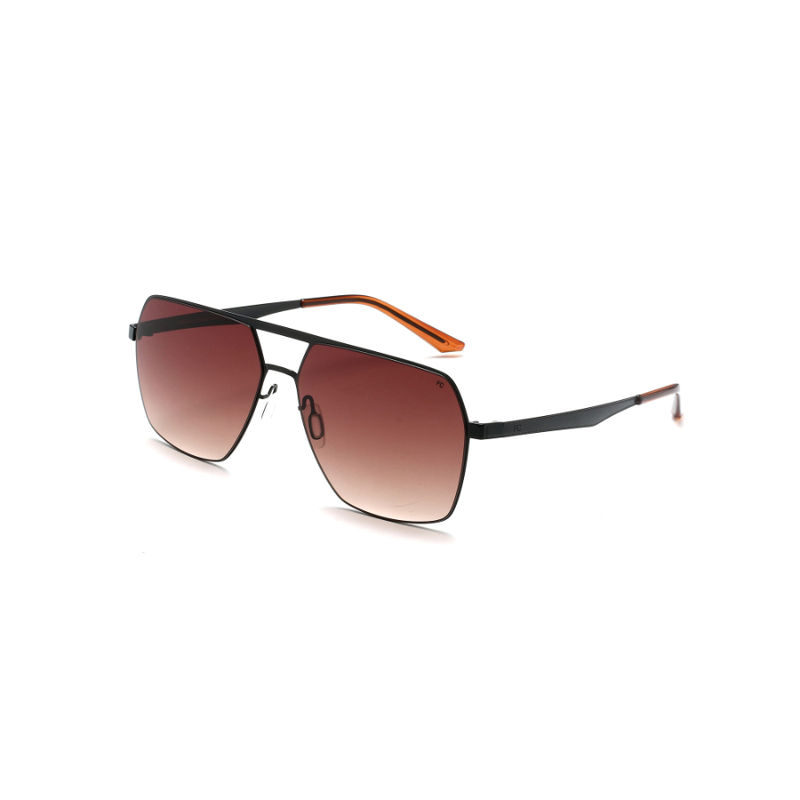 Buy French Connection Brown Lens Square Sunglass Full Rim Black Frame ...