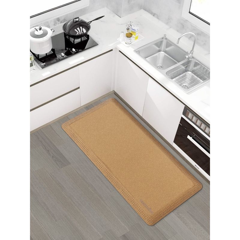 Buy OBSESSIONS Non-Slip PU Kitchen Mat-Runner Camel Stain & Water ...