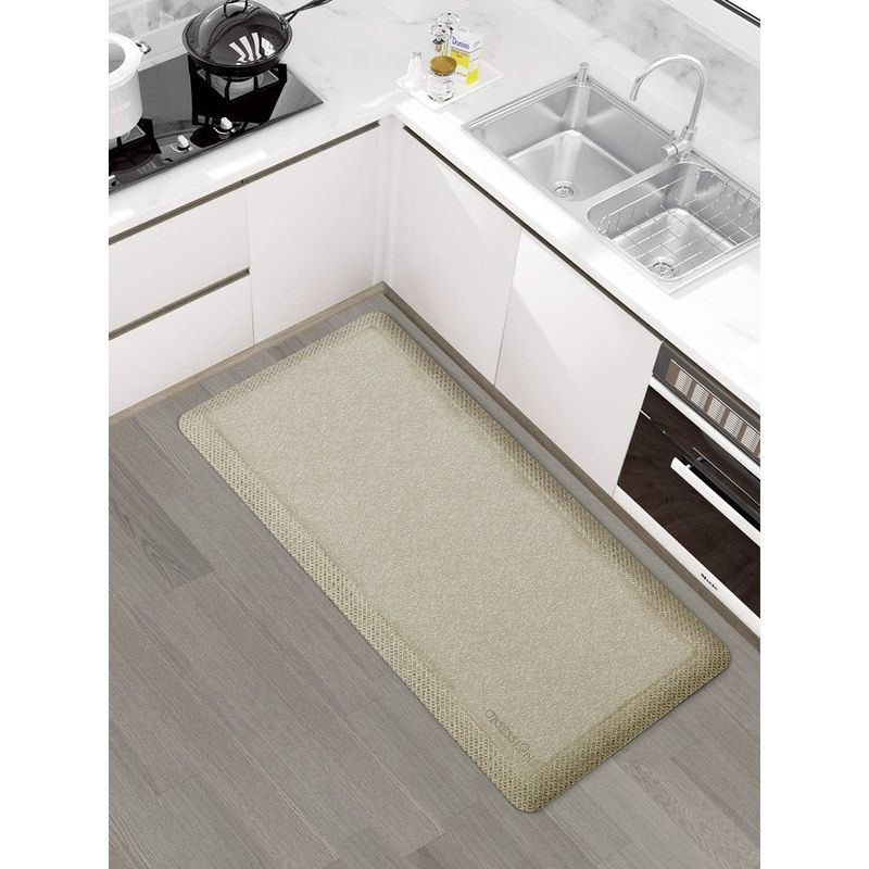 Buy OBSESSIONS Non-Slip PU Kitchen Mat-Runner Beige Stain & Water ...