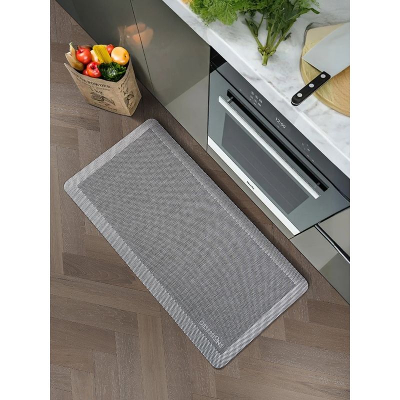 Buy OBSESSIONS Non-Slip PU Kitchen Mat-Runner Grey Stain & Water ...