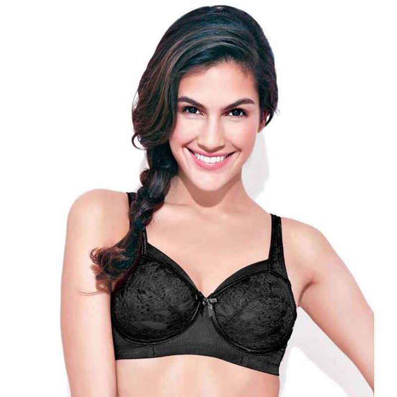Buy Enamor FB06 Classic Lift Full Support Bra - Non-Padded Wirefree Full Coverage - Black Online