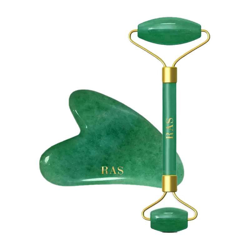 Buy RAS Luxury Oils Jade Face Beauty Tools Set - Gua Sha & Face Roller ...