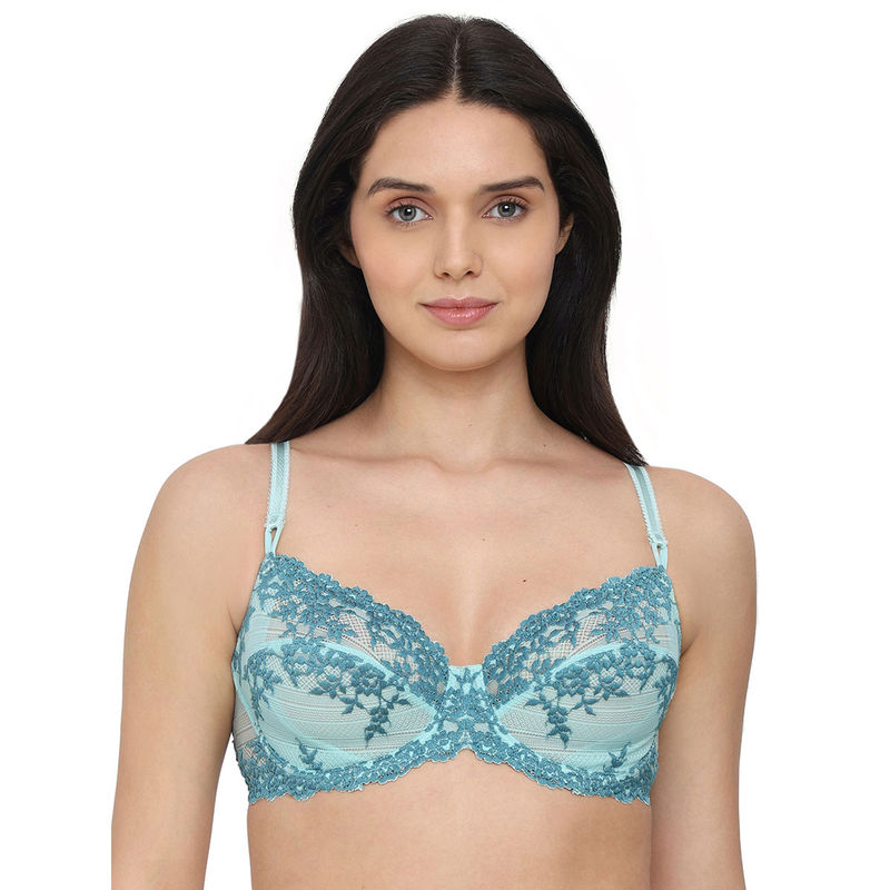 Buy Wacoal Womens Embrace Lace Non Padded Wired 3/4Th Cup Fashion Bra - Aqua Online
