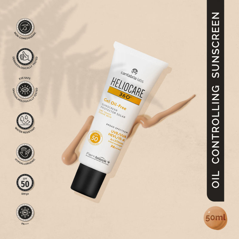 Buy Heliocare 360 Gel Oil-Free Sunscreen SPF 50 Pa++++ Oily ...