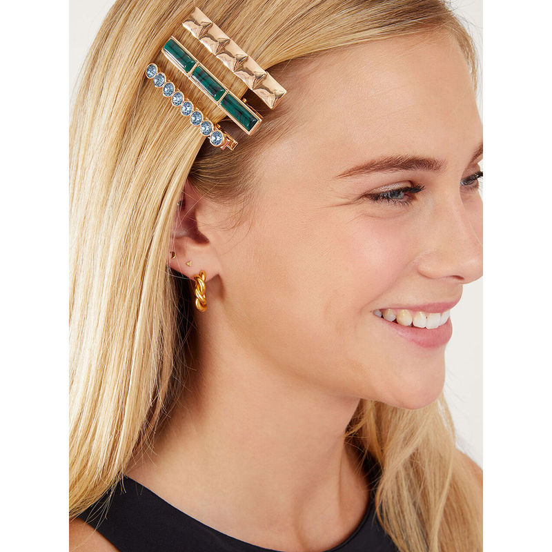 Buy Accessorize London Mixed Design Hair Clips Set Of Three (Pack of 3 ...