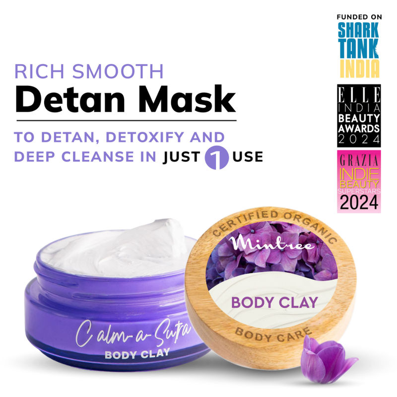Buy Mintree Organic Calm Detan Body Mask with Hyaluronic Acid| Removes ...