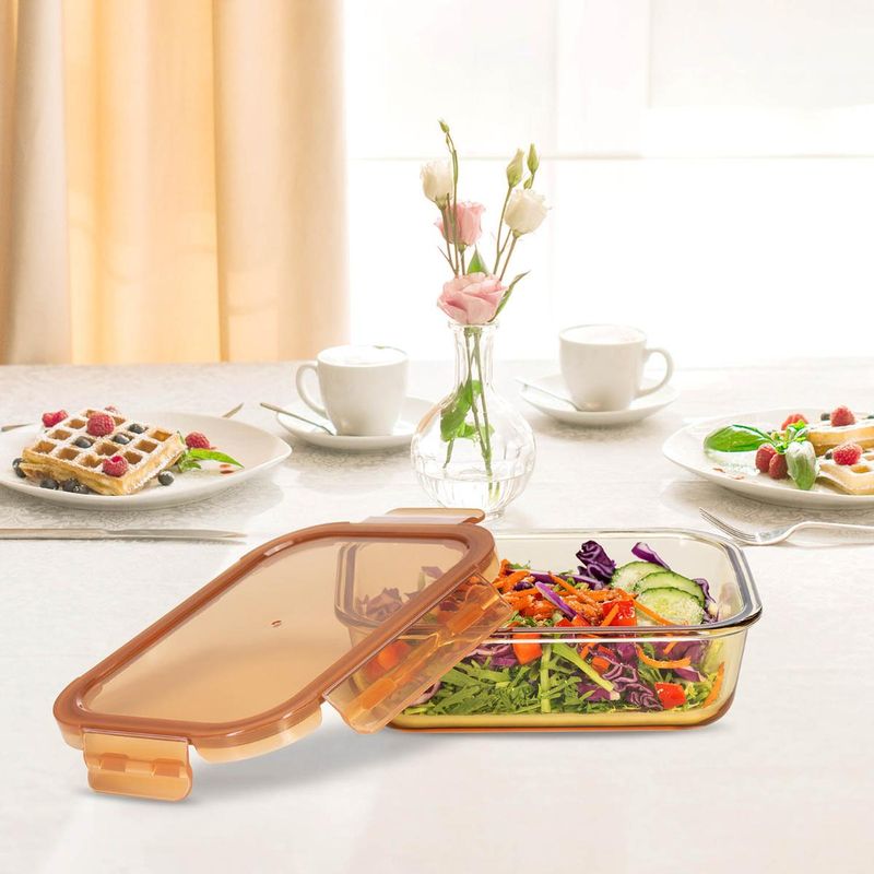 Buy Peggy Oliver Everyday 640Ml Rectangle Glass Food Container with Pp ...