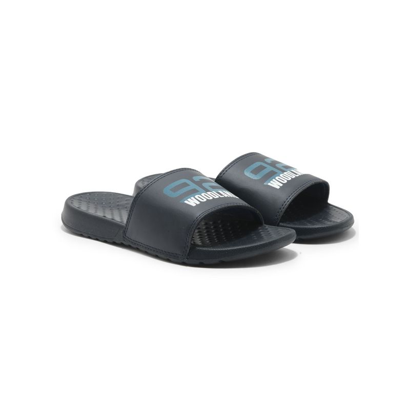 Buy WOODLAND Men's Navy Blue Sliders Online