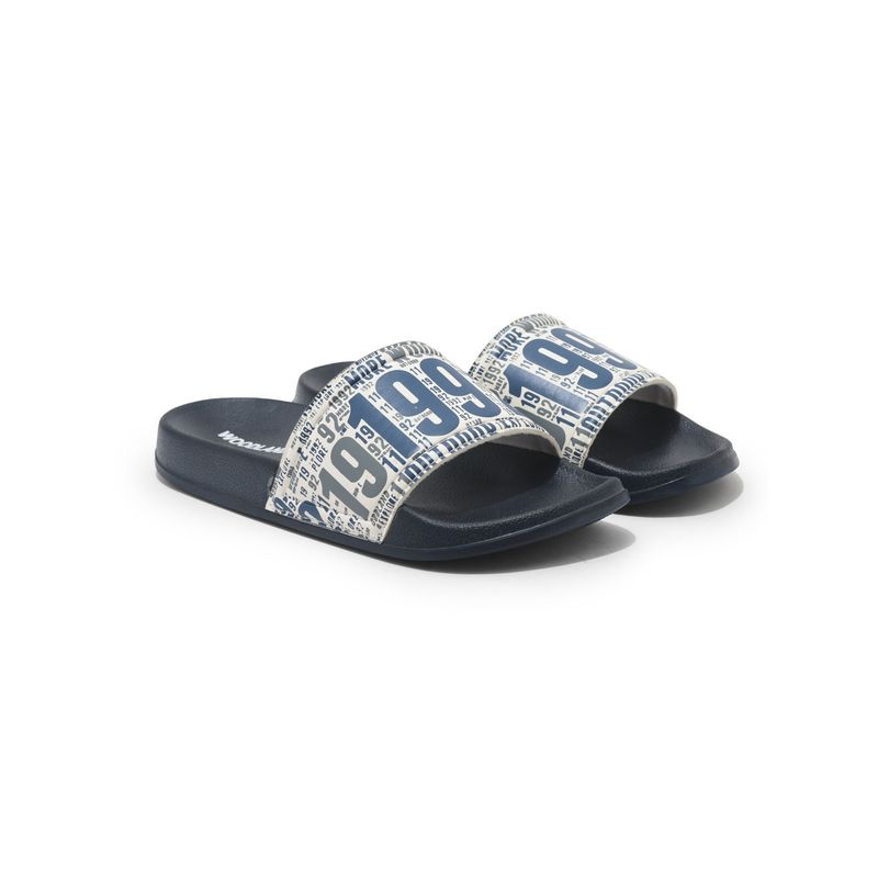 Buy WOODLAND Men's Navy Blue Sliders Online