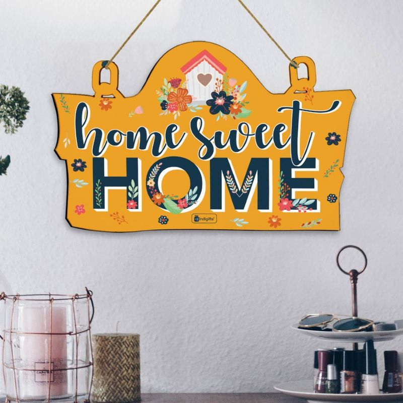 Buy Indigifts Sweet Home Printed Wooden Home Decor Online