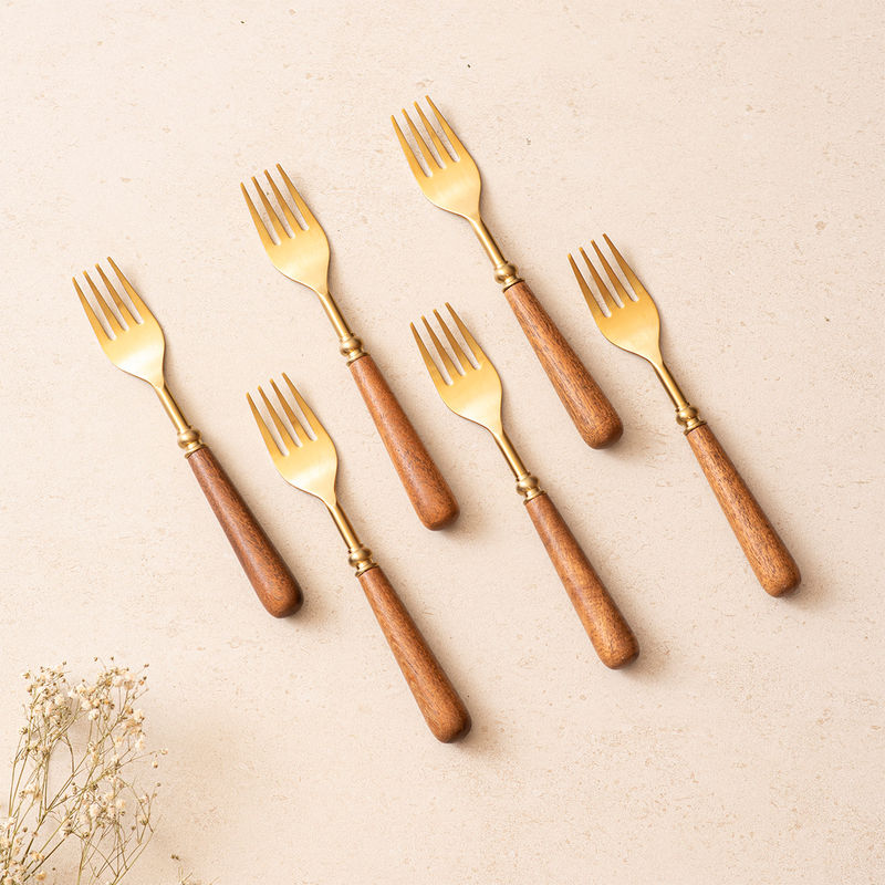 Buy The Decor Remedy All Purpose Forks -Set of 6 - Earthy Luxe Online